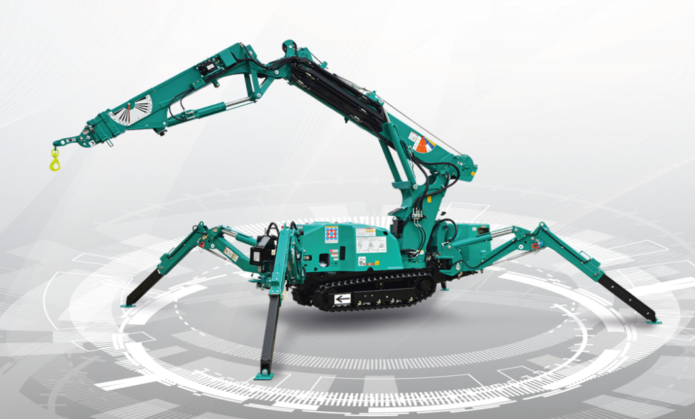 Maeda MK1033 - Unique knuckle boom mini crane